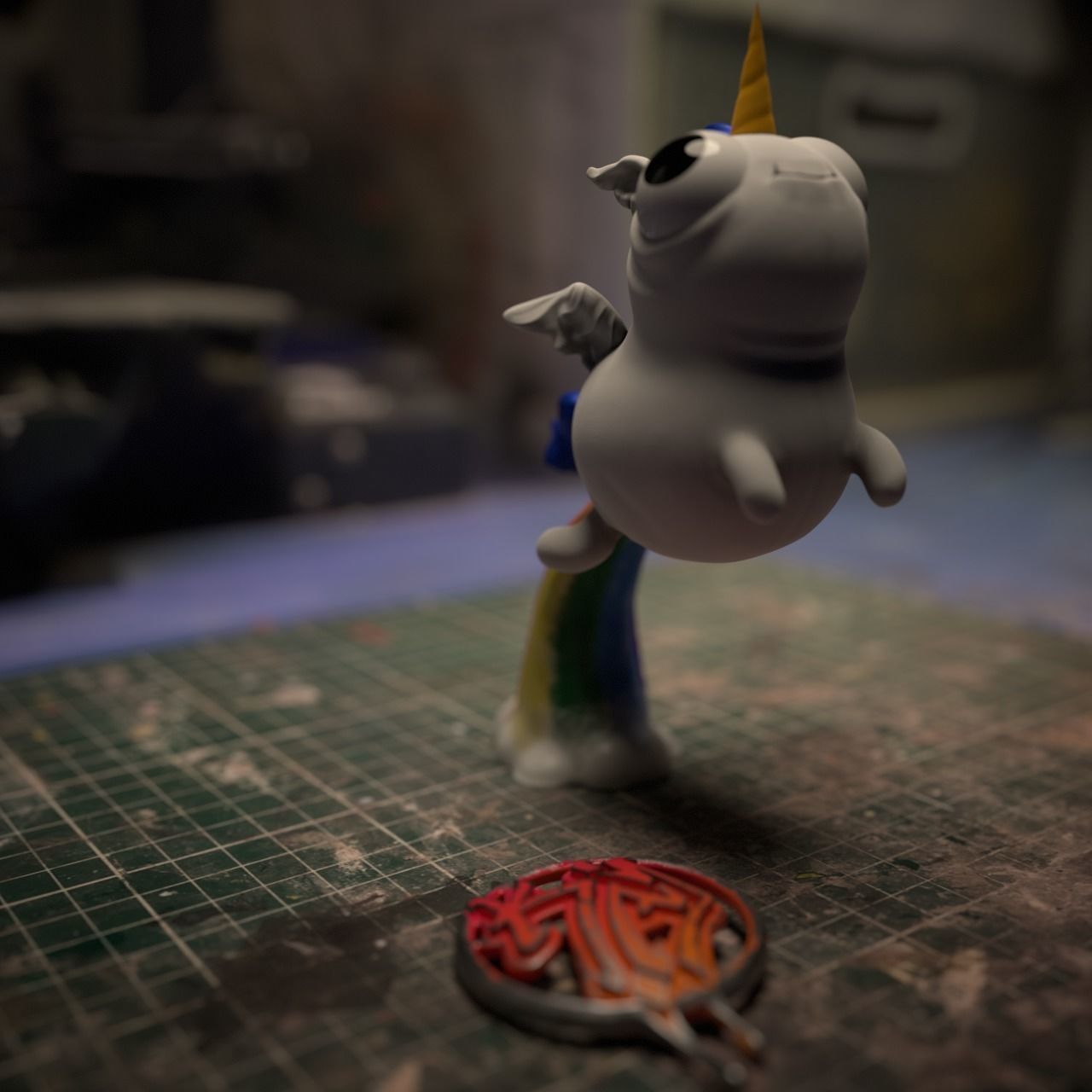 Rainbow unicorn 3D model 3D printable | CGTrader