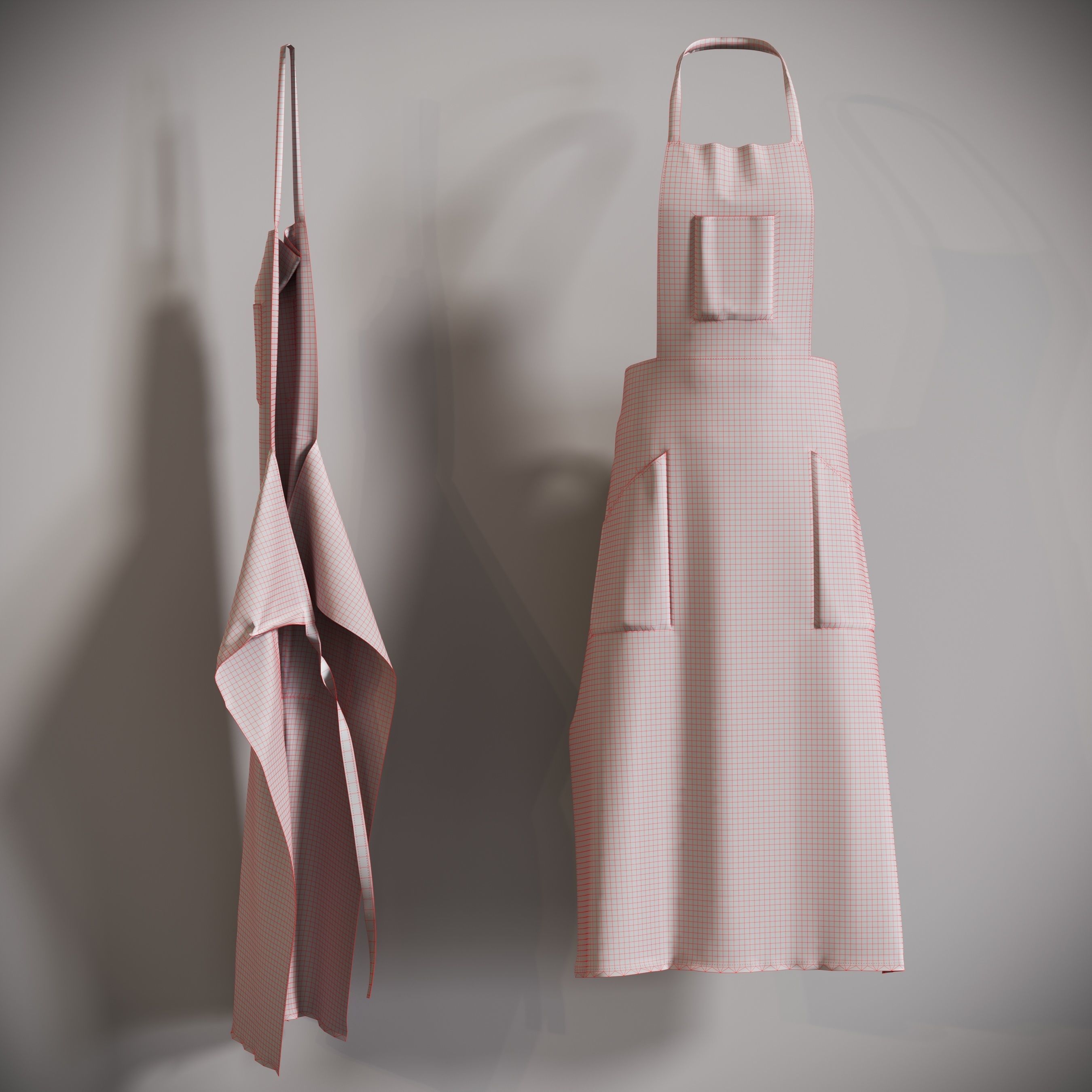 3D model APRON two mannequins wearing aprons VR / AR / low-poly | CGTrader