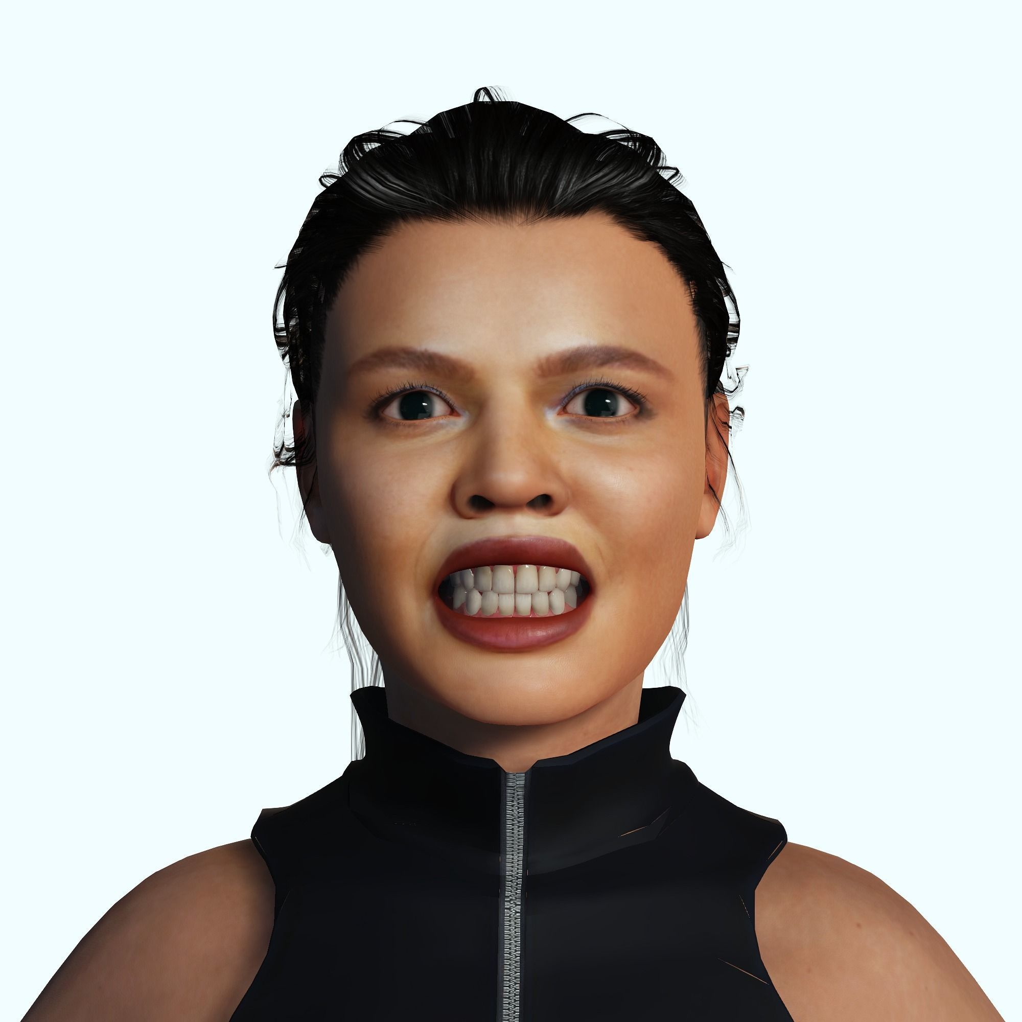 3d Model Tessa Thompson 3d Rigged Model Ready For Animation Vr Ar Low Poly Cgtrader