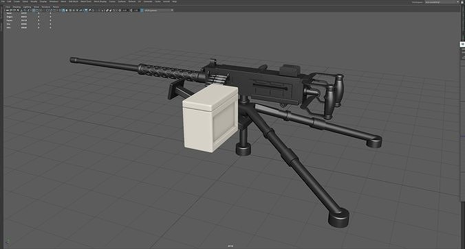 machine gun Subdiv model with UVs 3D model | CGTrader