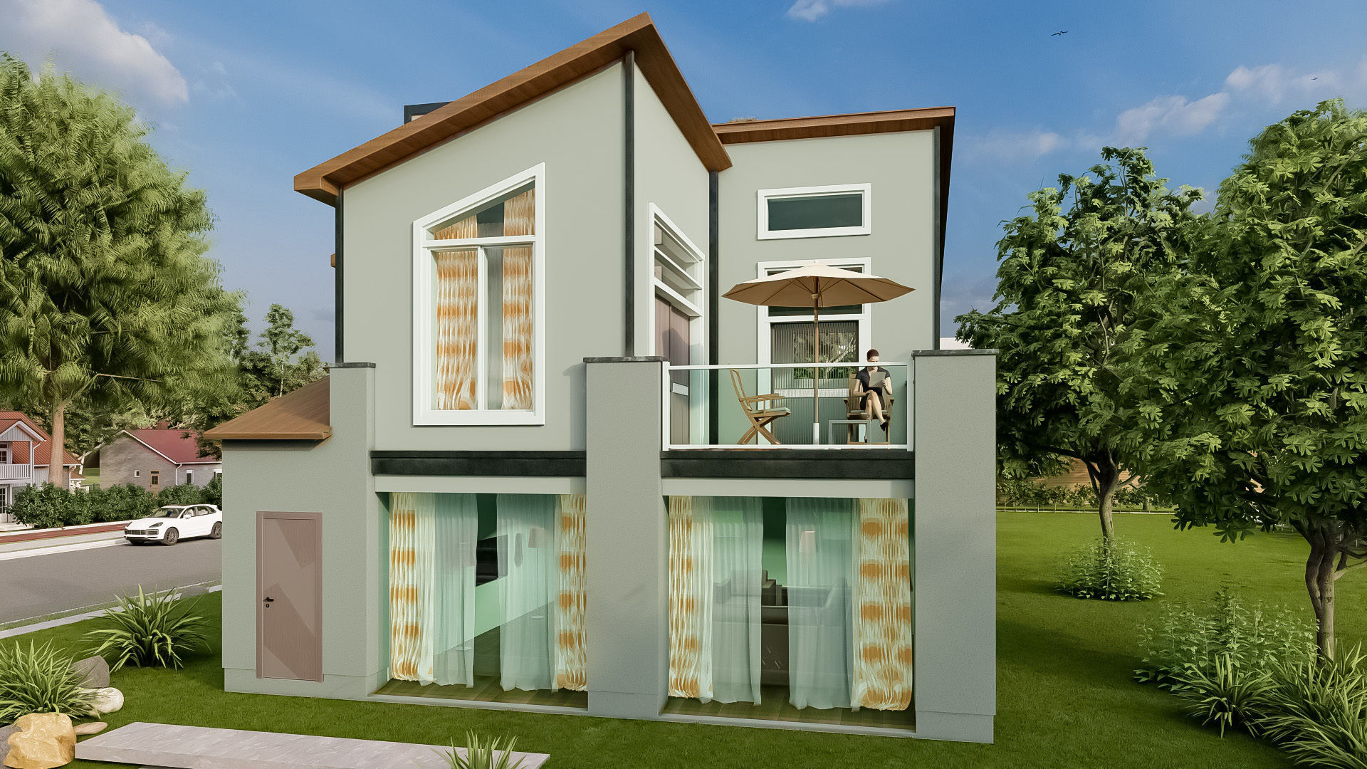 3D model Tiny House Mini Modern Villa VR / AR / low-poly | CGTrader