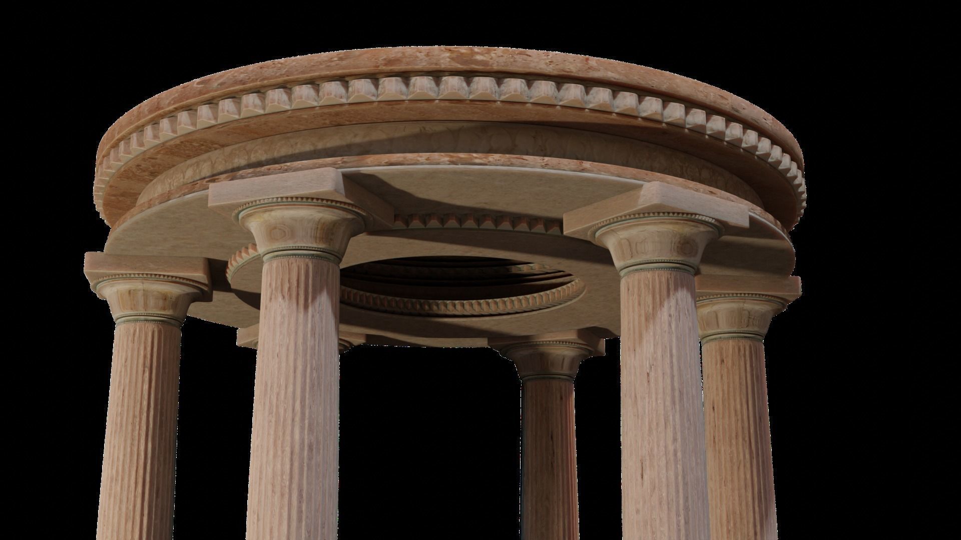 Ancient architectural ornament with doric columns KIT 3D model | CGTrader