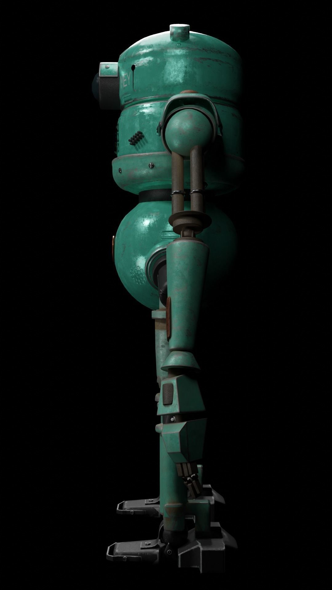 3D model 3D Metal Machine Robot - HighPoly VR / AR / low-poly | CGTrader