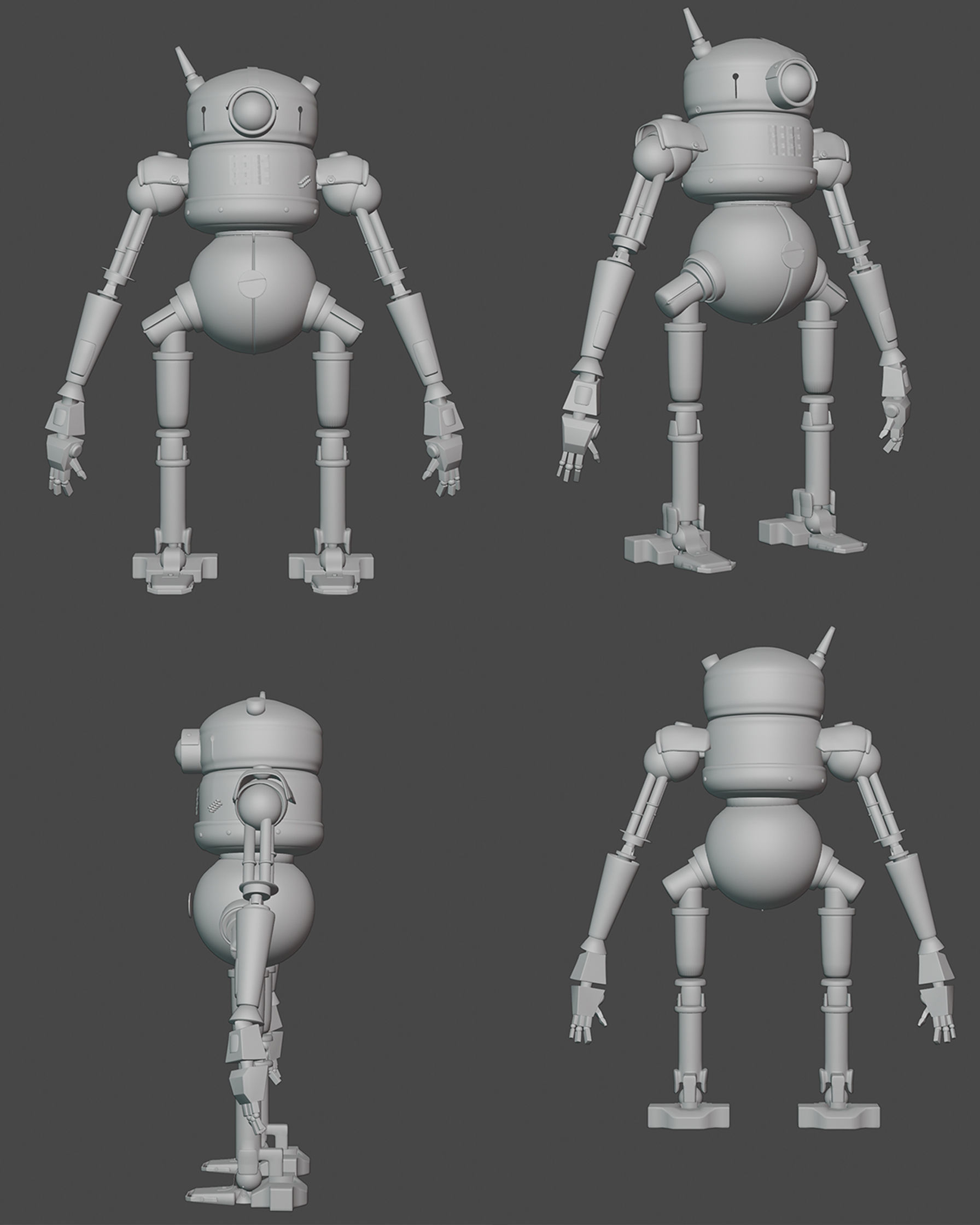 3D model 3D Metal Machine Robot - HighPoly VR / AR / low-poly | CGTrader