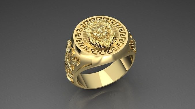 Versace Lion Ring 3D Model 3D model 3D printable | CGTrader