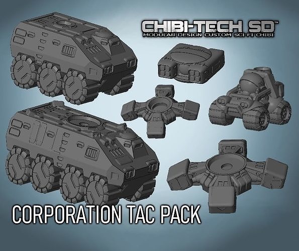 CHIBI-TECH SD - CORPORATE TAC PACK BUNDLE 3D Model Collection | CGTrader