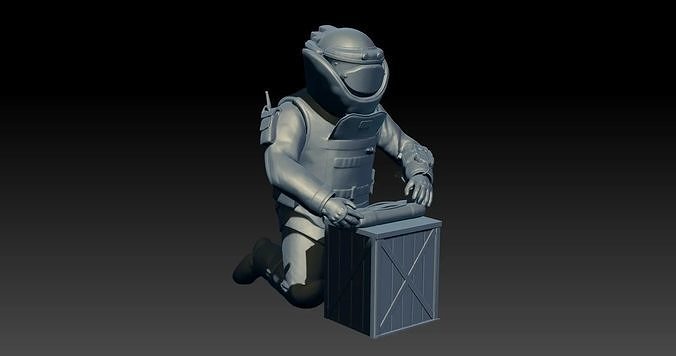 Bomb disposal expert 3D model 3D printable | CGTrader