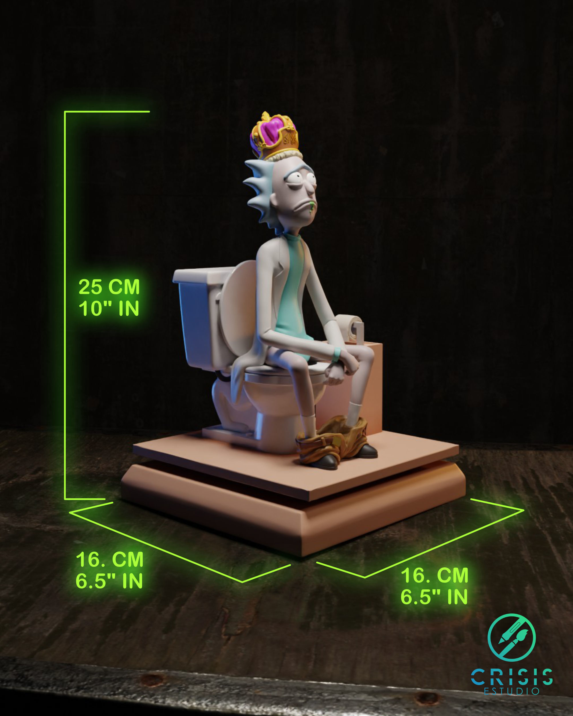 King of shit Rick and morty Fan Art Toy 3d print 3D model 3D printable ...