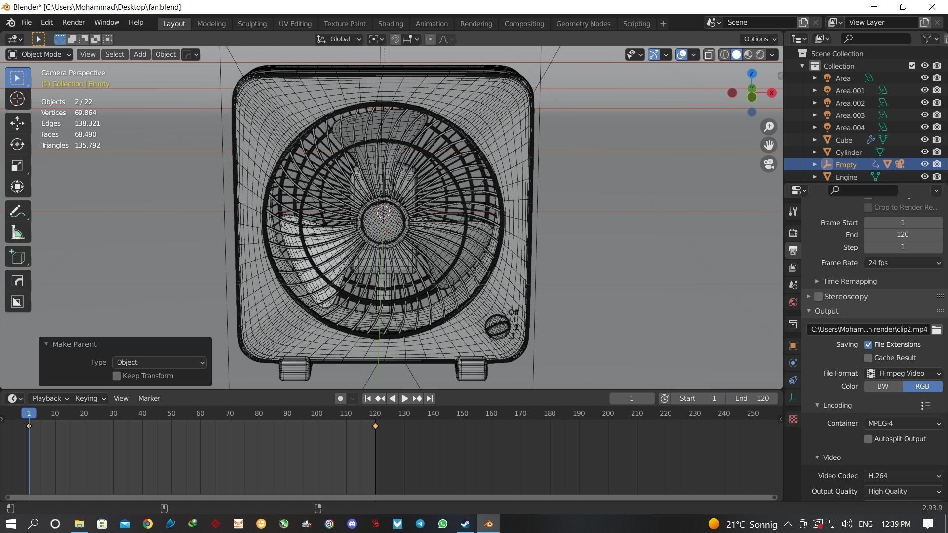Fan 3d model free 3D model animated | CGTrader