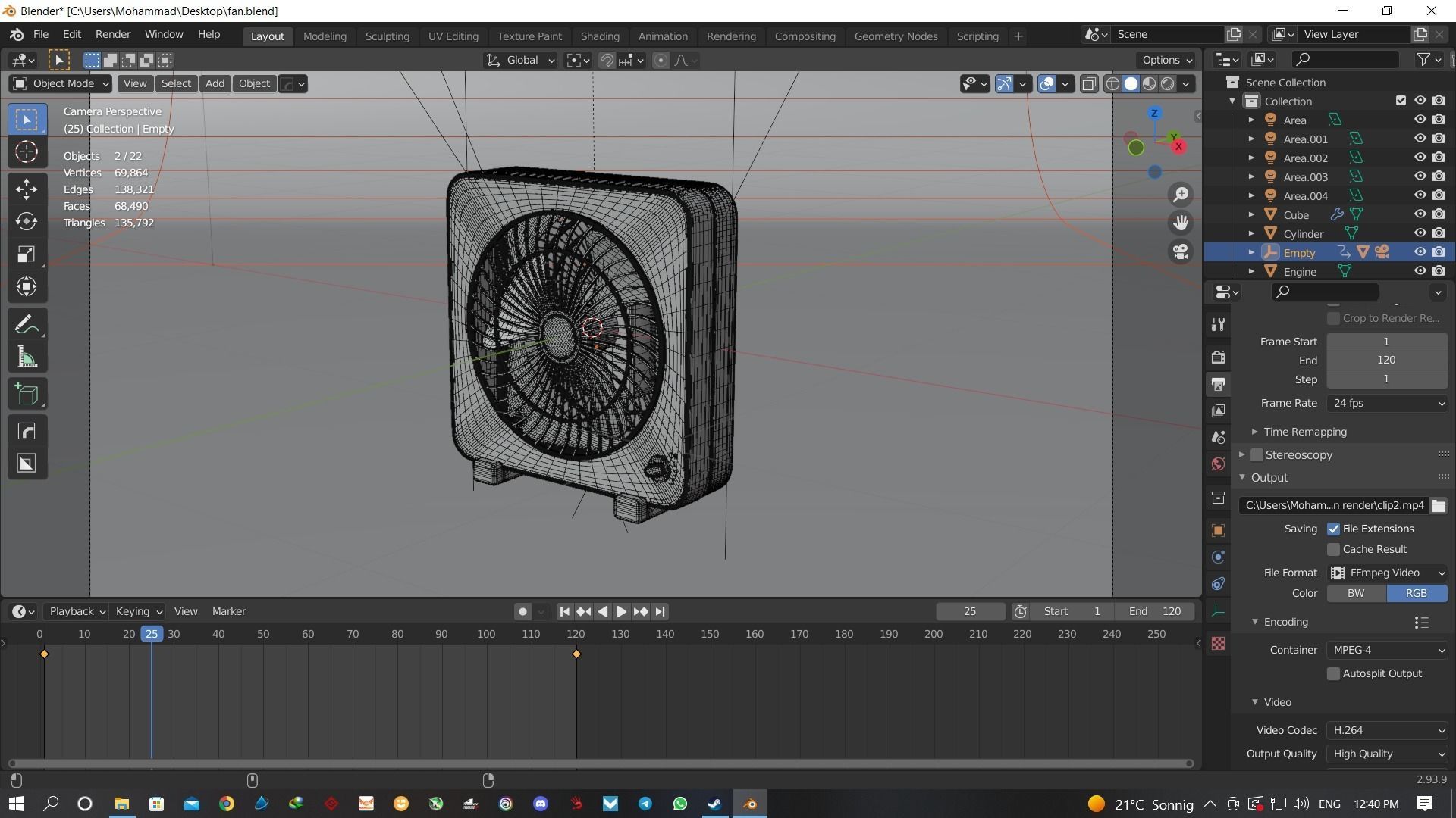 Fan 3d model free 3D model animated | CGTrader