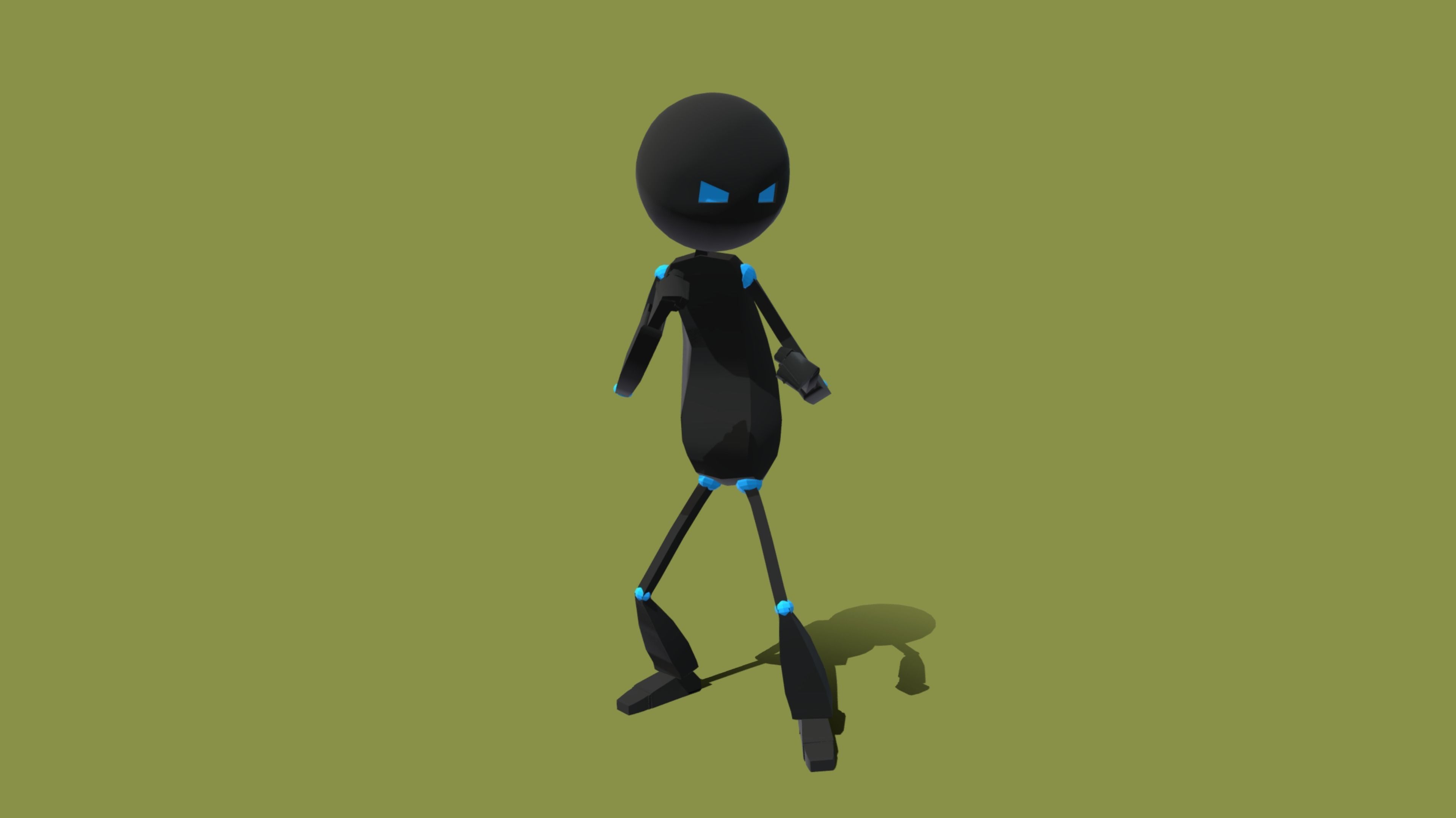 3D model Stickman character VR / AR / low-poly rigged animated | CGTrader