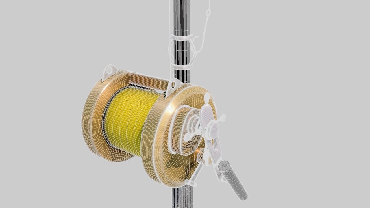 3D model Shimano Fishing Rod and Reel VR / AR / low-poly | CGTrader