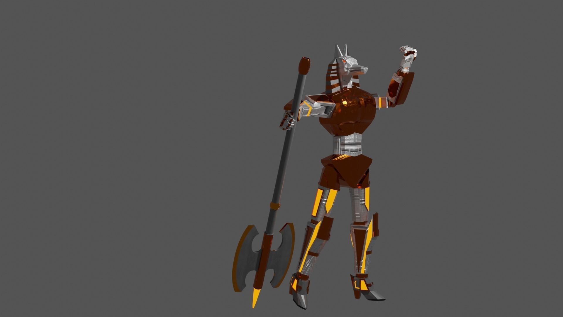 Mech Anubis 3D model animated rigged | CGTrader