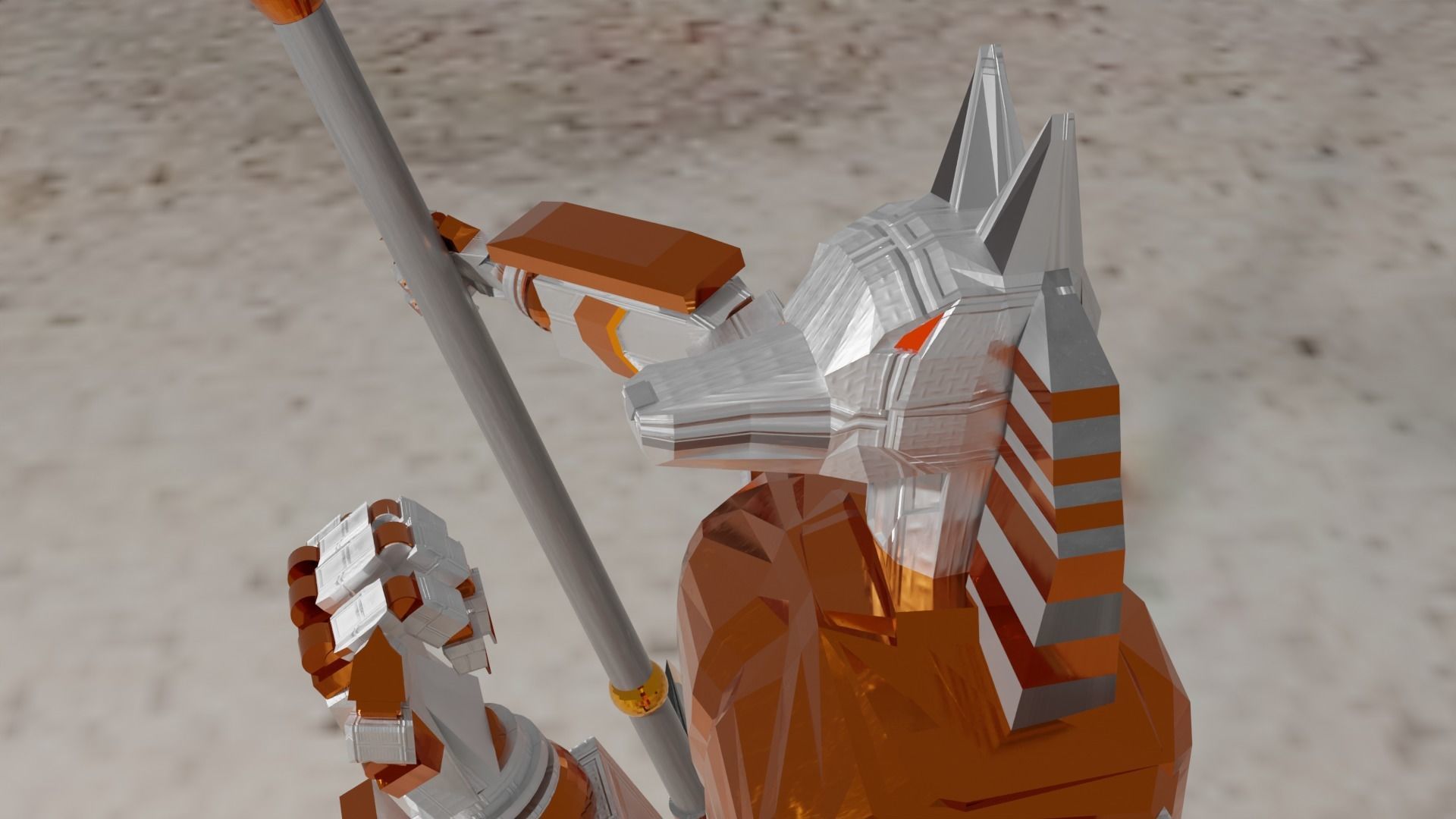 Mech Anubis 3D model animated rigged | CGTrader