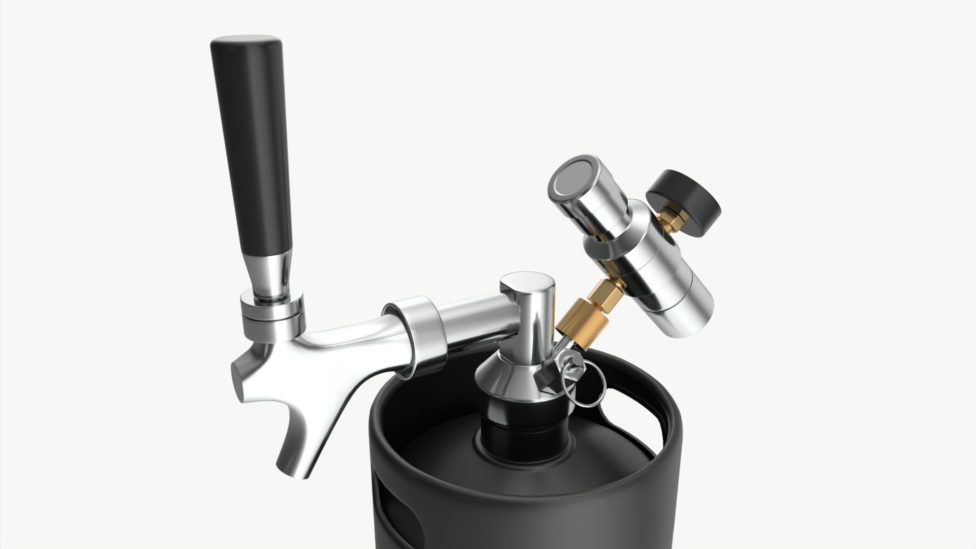 Pressurized Keg System 02 3D model | CGTrader
