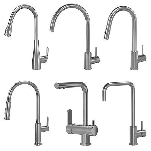 faucet set 6 models 3D model | CGTrader