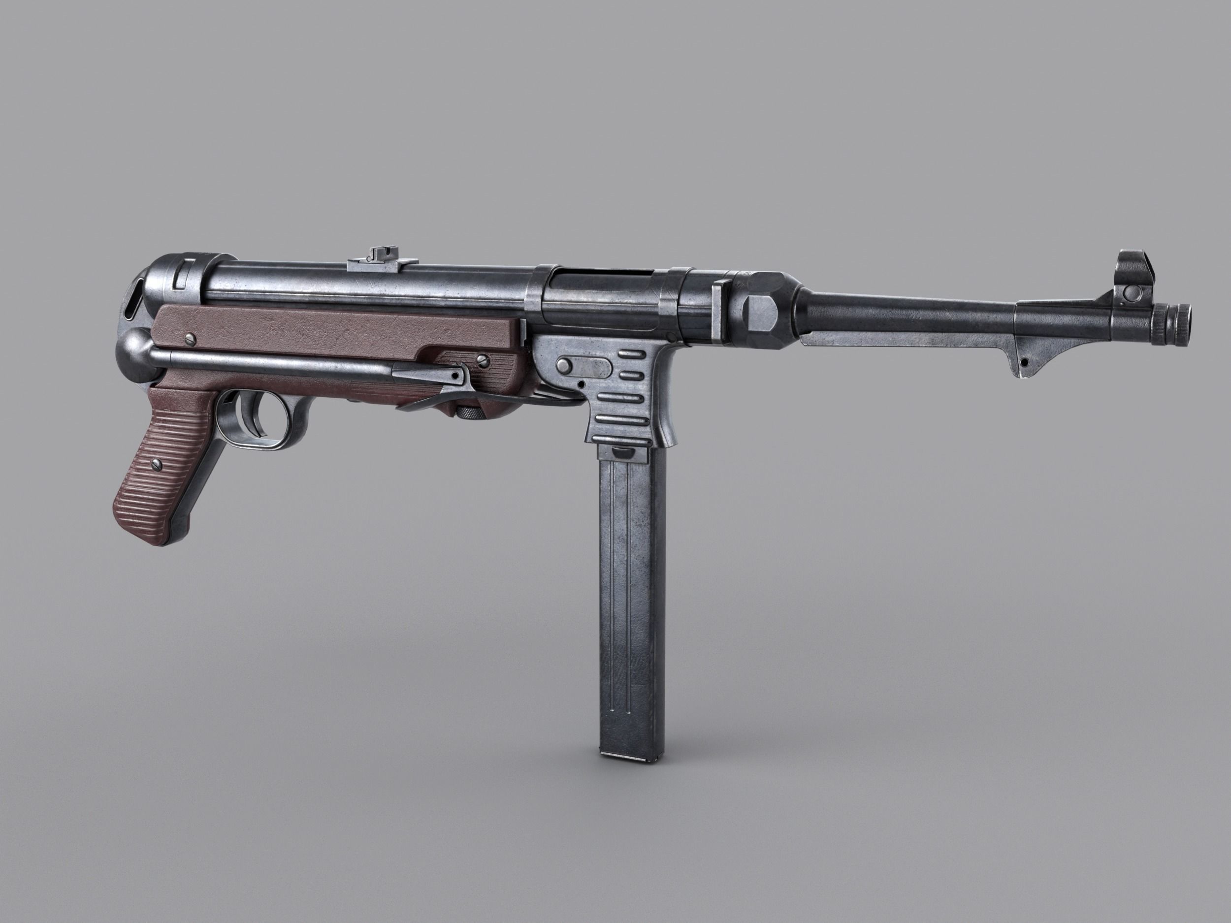 3D model World War II - MP40 Submachine Gun - PBR and Game Ready VR ...