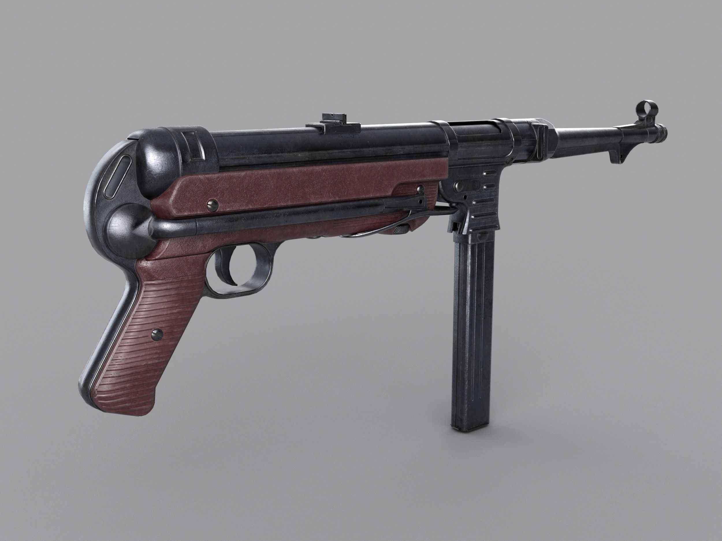 3D model World War II - MP40 Submachine Gun - PBR and Game Ready VR ...