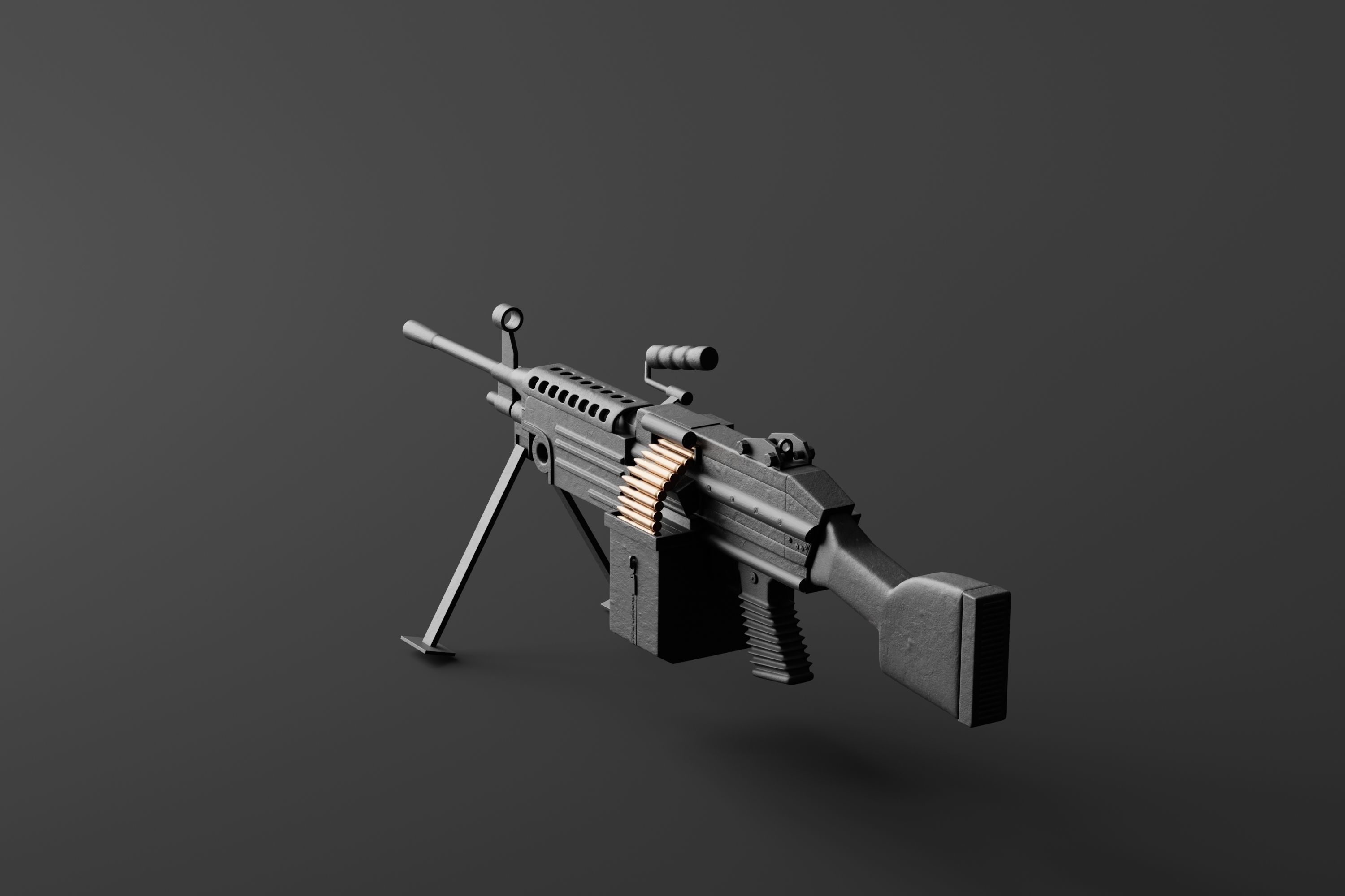 3D model Machine Rifle VR / AR / low-poly | CGTrader