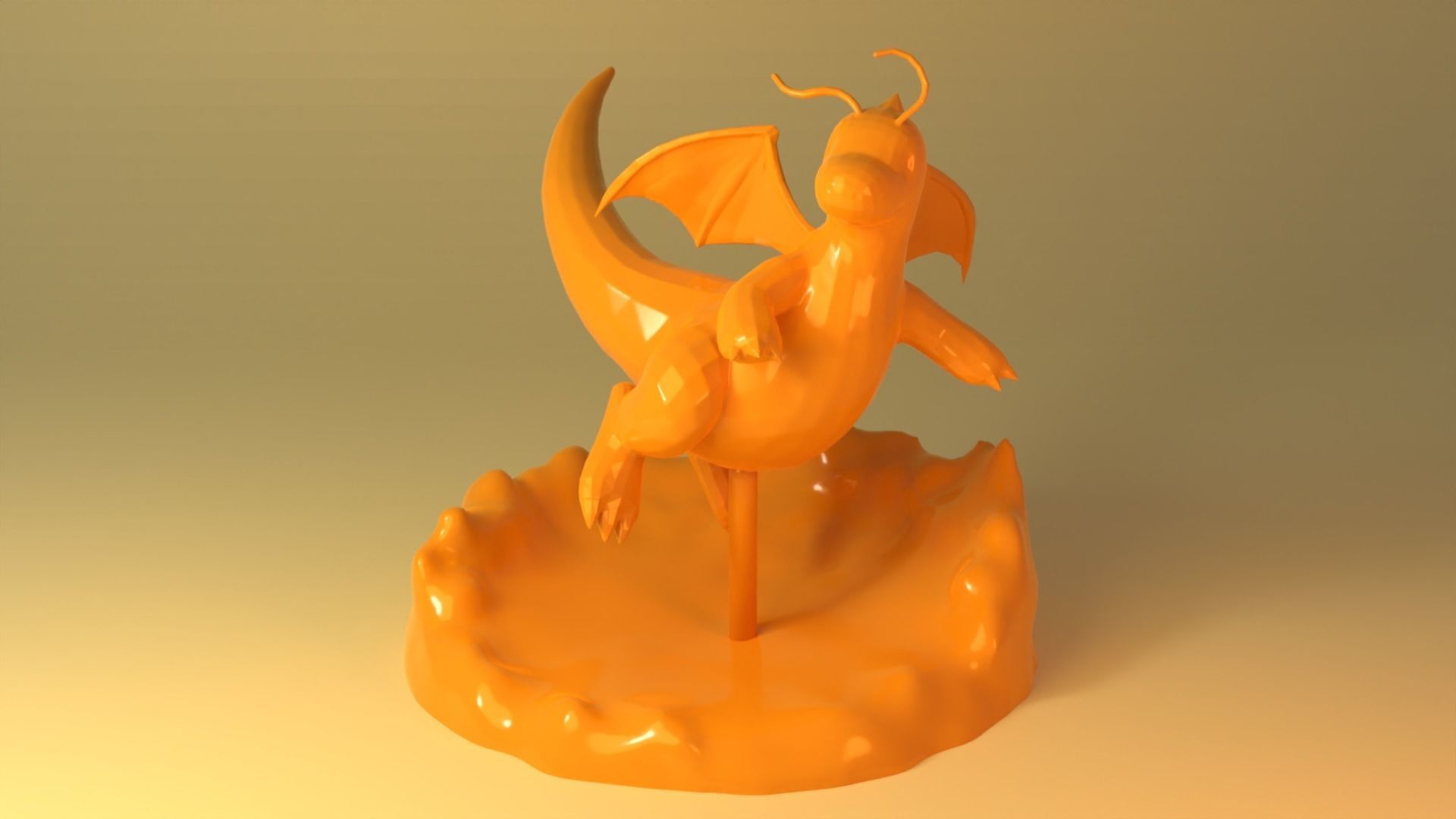 Dragonite - Pokemon 3D model 3D printable | CGTrader