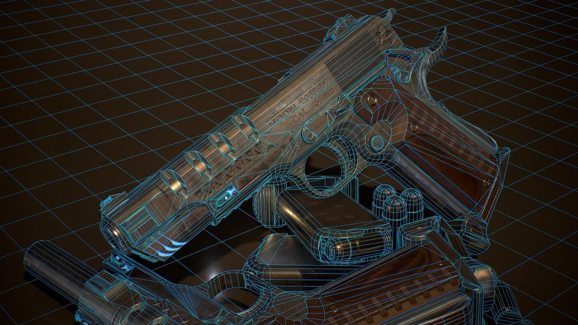 3D model Sci-fi colt VR / AR / low-poly | CGTrader