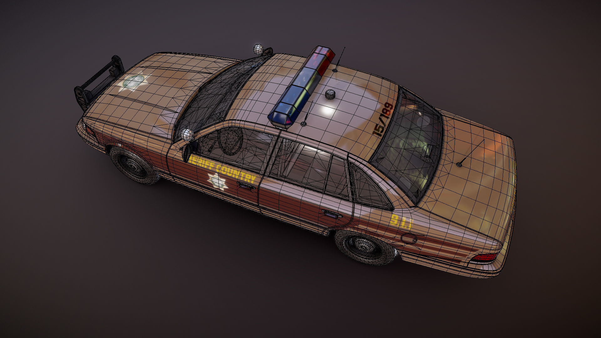 3D model American sheriff police car VR / AR / low-poly | CGTrader
