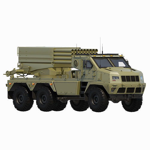 Military rocket launcher vehicle 3D model | CGTrader