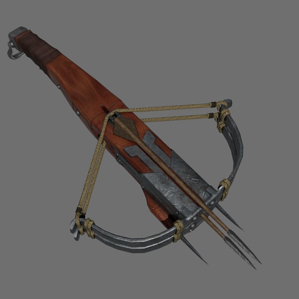 3D model Medieval Fantasy Crossbow LowPoly VR / AR / low-poly | CGTrader