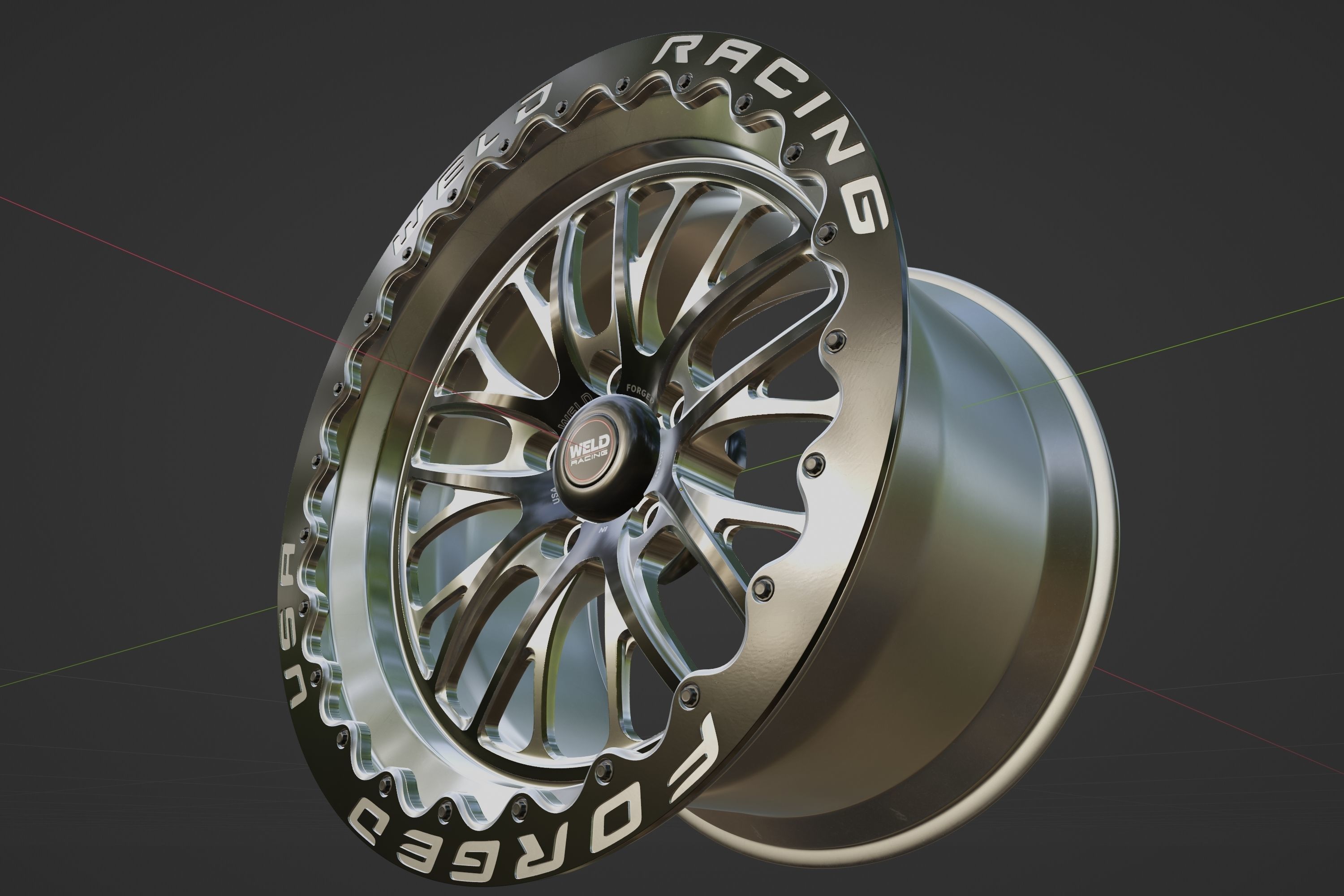 Weld Racing S82 Beadlock Car wheel 3D model | CGTrader