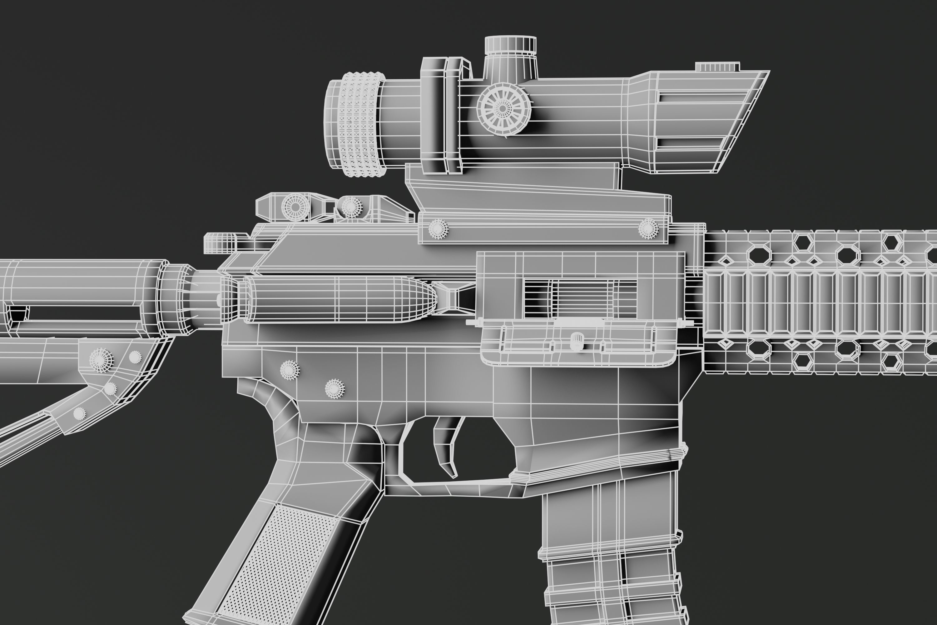 3D model Assault Rifle VR / AR / low-poly | CGTrader