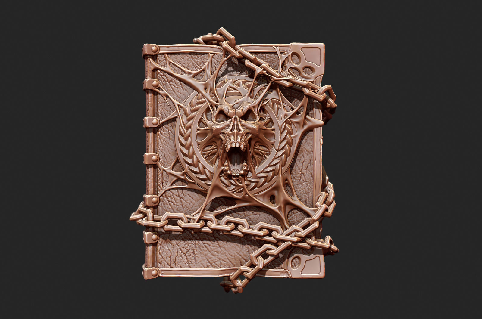 Necronomicon Book of Evil sculpture 3D model 3D printable | CGTrader