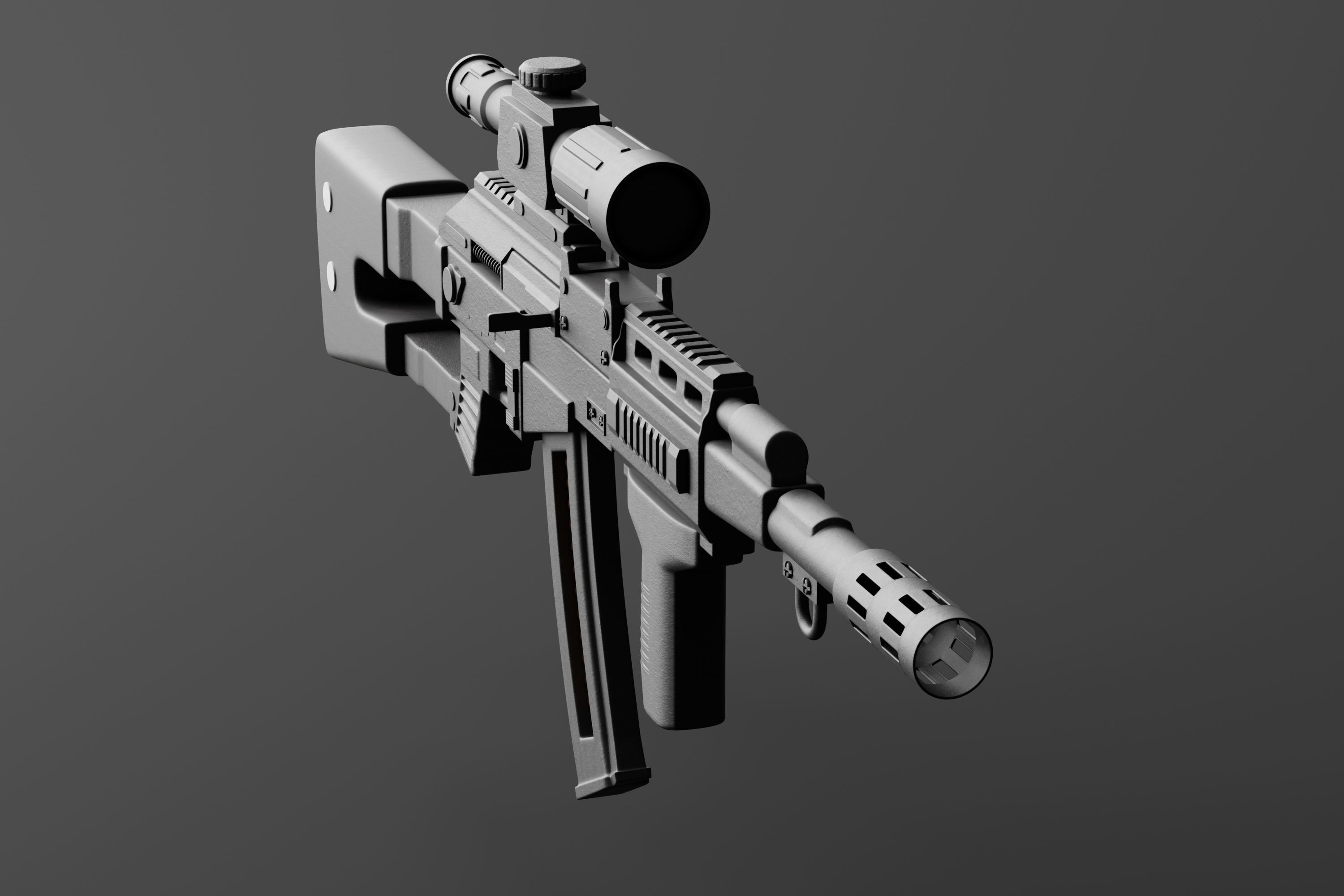 3D model Assault Rifle Gun VR / AR / low-poly | CGTrader