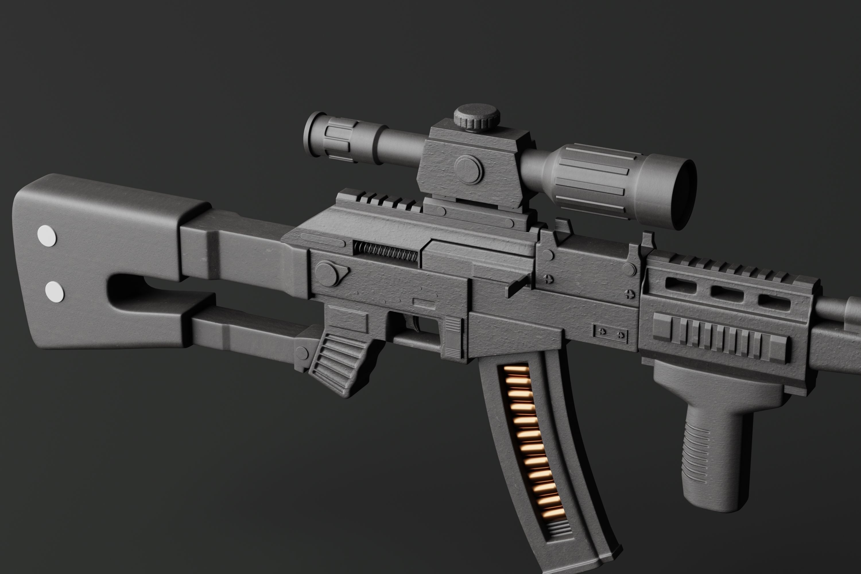 3D model Assault Rifle Gun VR / AR / low-poly | CGTrader