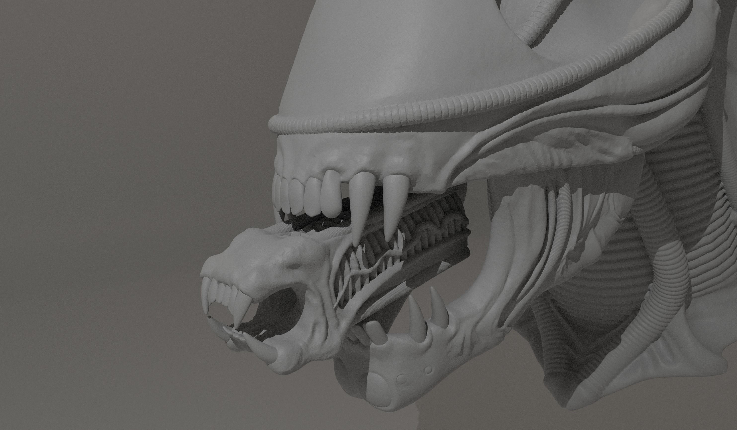 Aliens 1986 Screen Accurate Alien Warrior Head 3D Model 3D model 3D ...