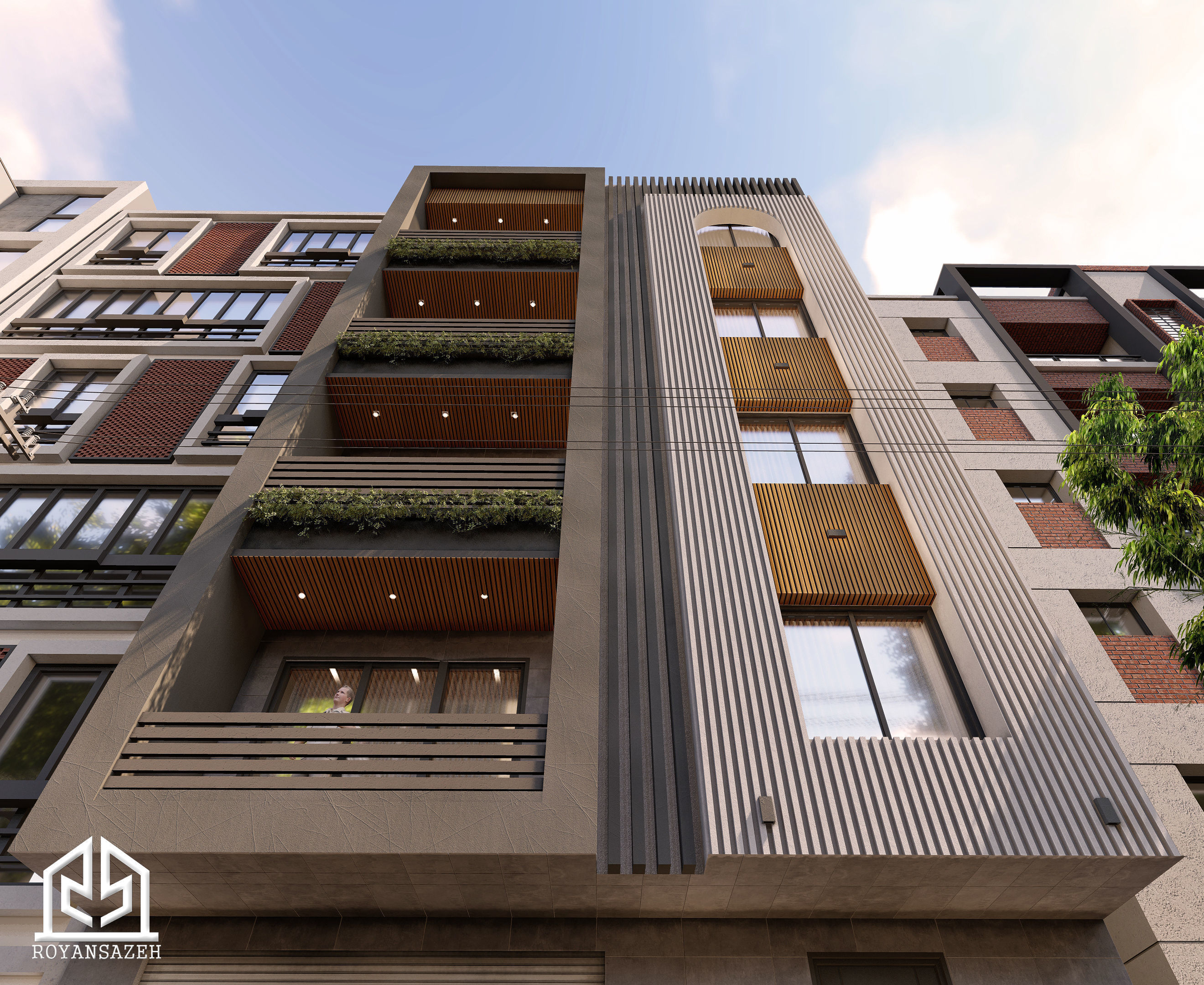 Modern Apartment Facade Design 3D model | CGTrader
