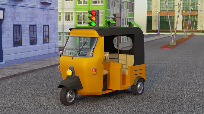 3D model Auto Rikshaw VR / AR / low-poly | CGTrader