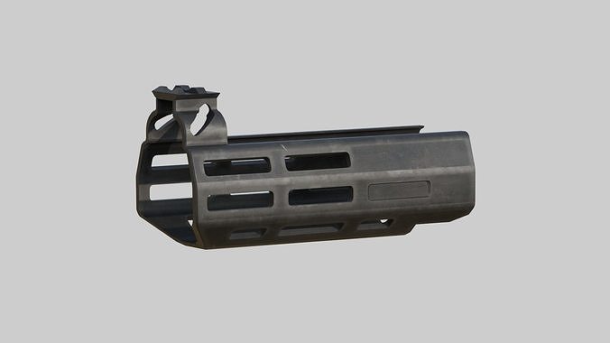 3D model Midwest Industries 4-5 inch M-LOK MPX Handguard VR / AR / low ...