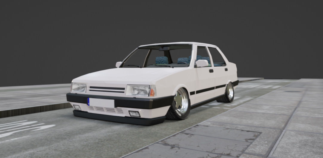 3D model Dogan Slx Low Poly Car VR / AR / low-poly | CGTrader