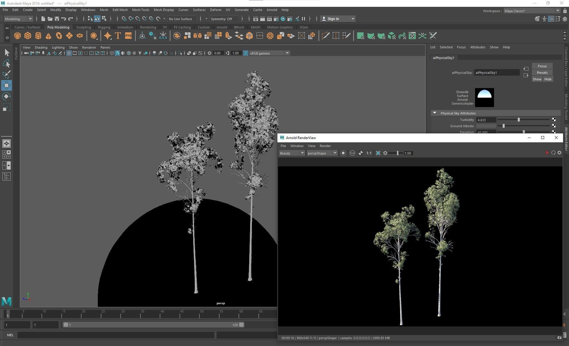 New Plant High detail Populus Tremuloides04 3D model | CGTrader