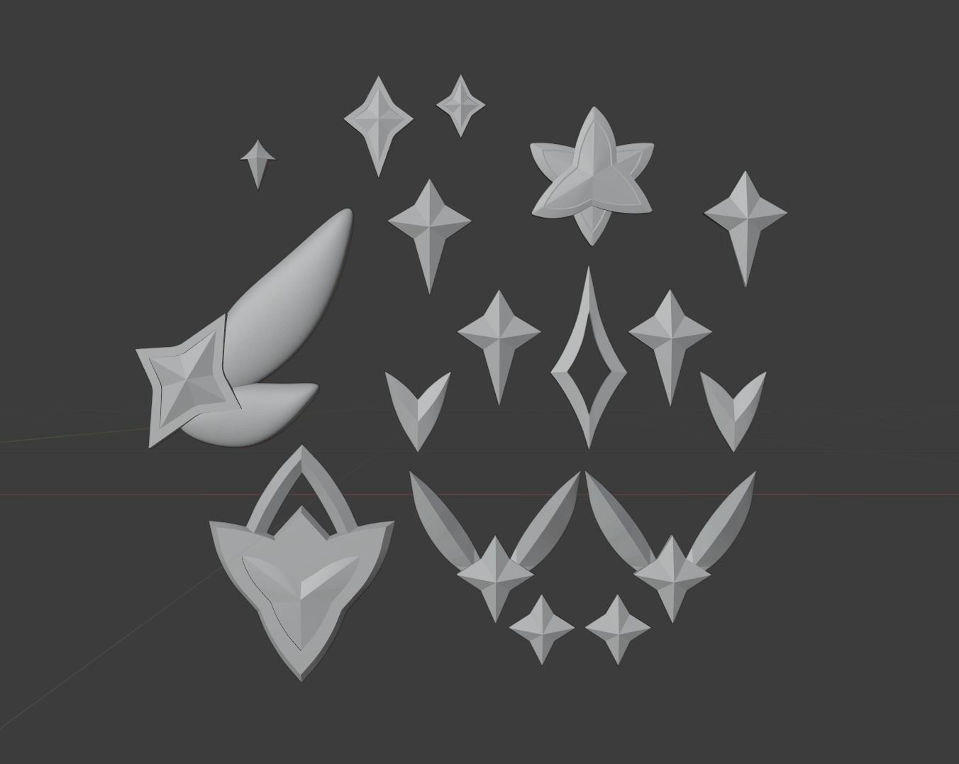 League of Legends - Star Guardian Akali - Weapons and gems 3D model 3D ...