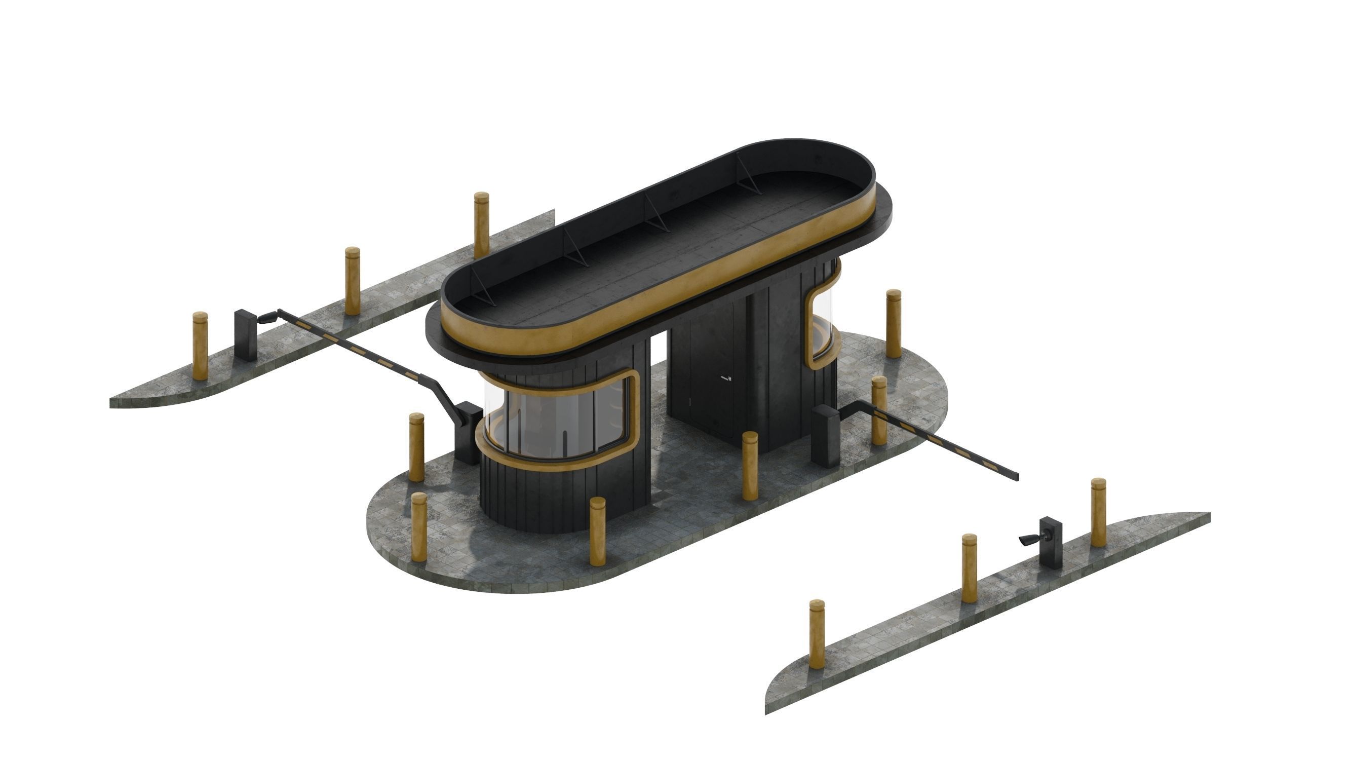 Security post 2 3D model | CGTrader