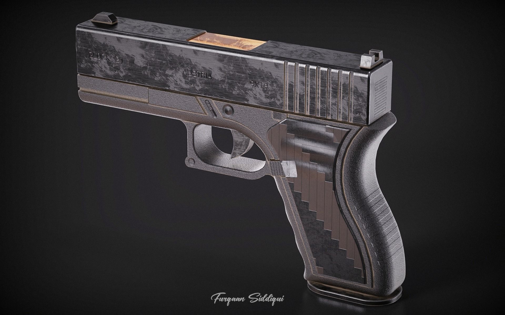 3D model Glock Pistol PBR VR / AR / low-poly | CGTrader