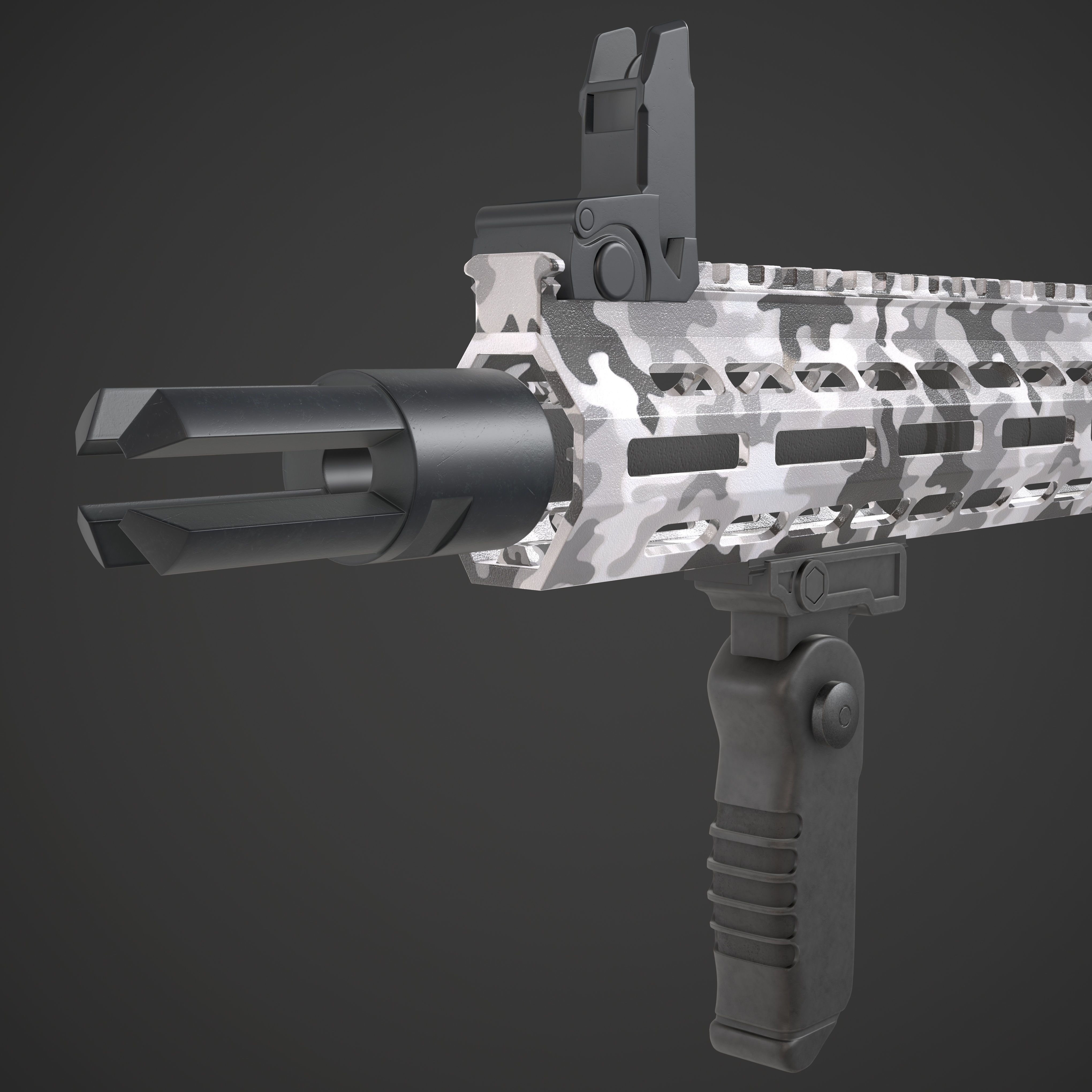 rec7 rifle free 3D model | CGTrader