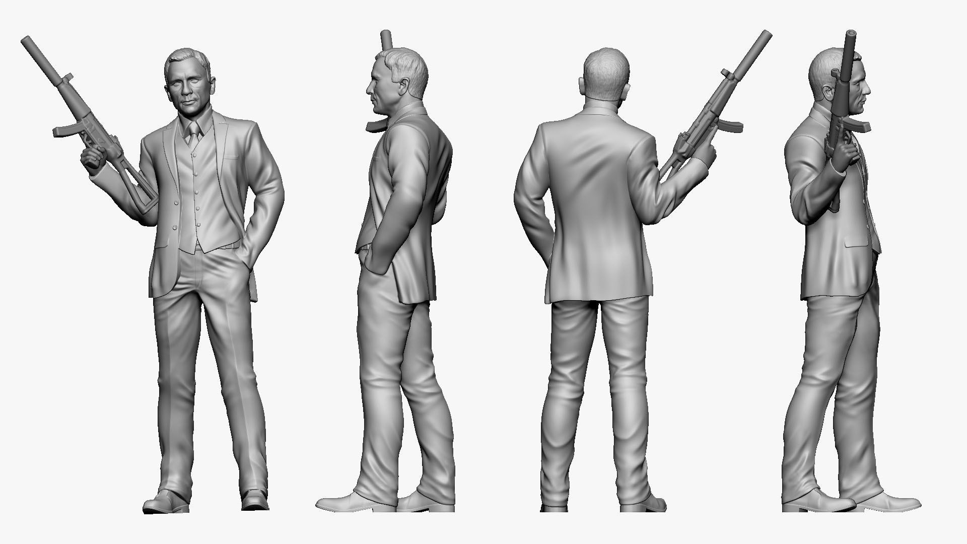 001509 agent 007 3dp 3D model 3D printable | CGTrader