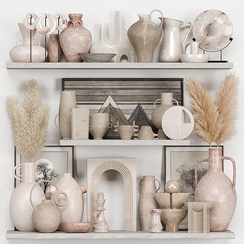 Decorative Set Rustic style 06 3D model | CGTrader