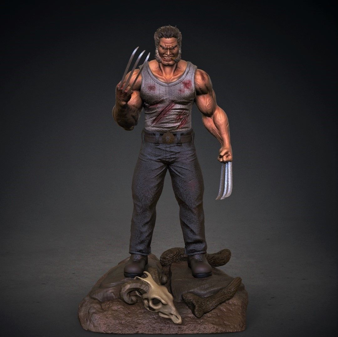 Logan wolverine statue 3D model 3D printable | CGTrader