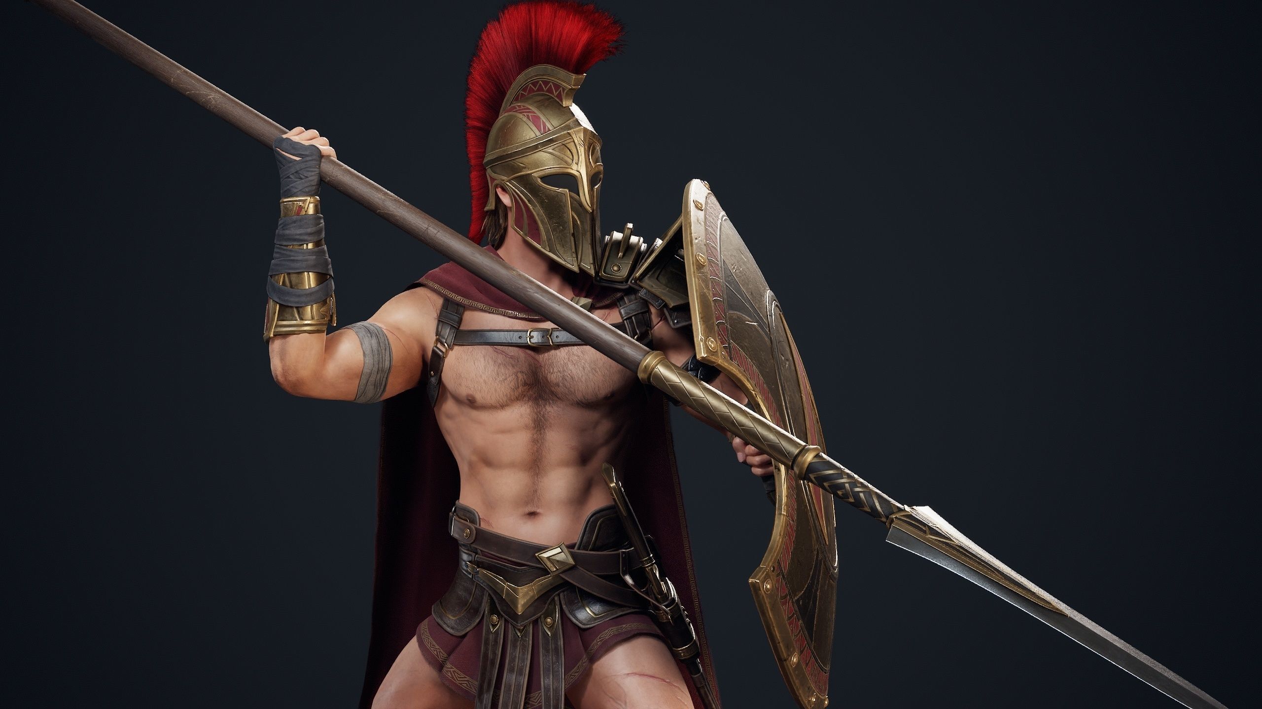 3D model Spartan Hoplite - Game Ready VR / AR / low-poly | CGTrader