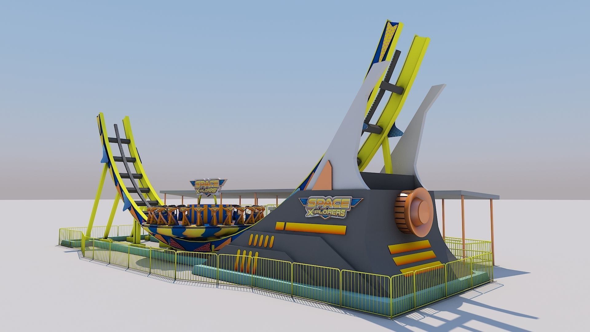 3D model Disco Rides VR / AR / low-poly | CGTrader