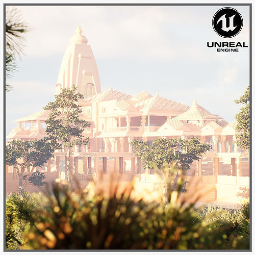 The Ram Mandir Ayodhya A Revered 3D Journey in Unreal Engine 5 3D model ...