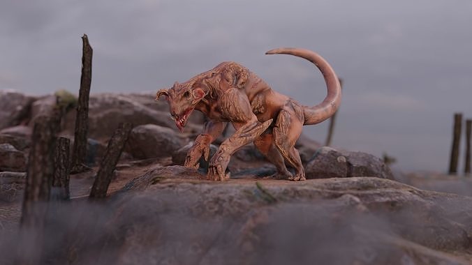 3D model quadruped monster VR / AR / low-poly | CGTrader
